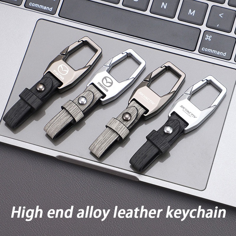 Mazda Car มาสด้ารถยนต์ใหม่ Keyfob โลหะผสม High-end หนังนิ่มพวงกุญแจ ...