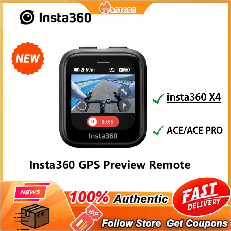 ต้นฉบับใหม่Insta360 X4 GPS Preview Remote เข้ากันได้กับ X4/Ace/Ace Pro ...