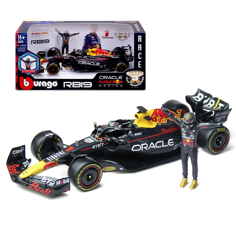 Bburago 1:24 2023 Red Bull Rb19#1 Max Verstappen Mercedes AMG W14 #44 ...