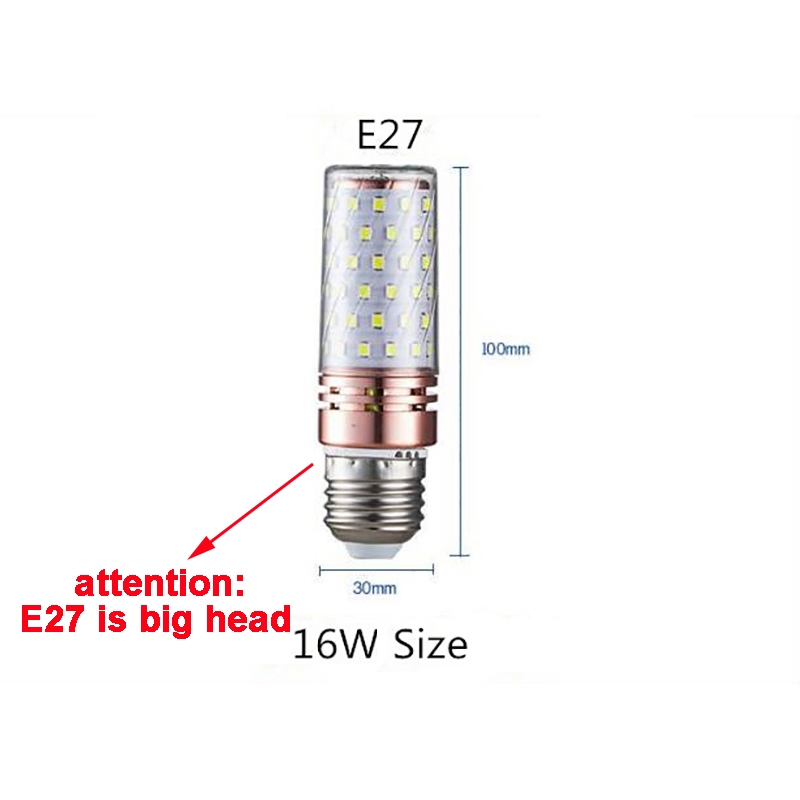 ความสว่างสูง E14 E27 LED 12W 16W 18W โคมไฟ AC 220V ข้าวโพดหลอดไฟโคม ...
