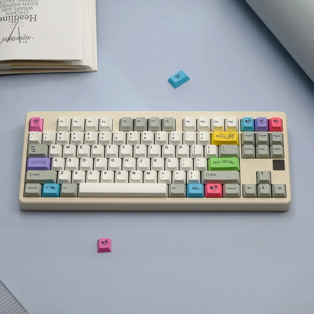 Gmk CYL Rubreoos keycap Cherry Profile Keycaps PBT Dye Sublimation Key Cap สําหรับคีย์บอร์ด ...