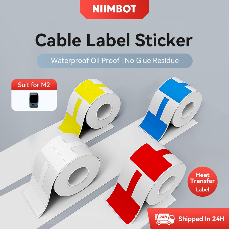 Niimbot M2 Cable Label Sticker กันน้ํา Oil Proof Keep 10 ปี + Thermal ...