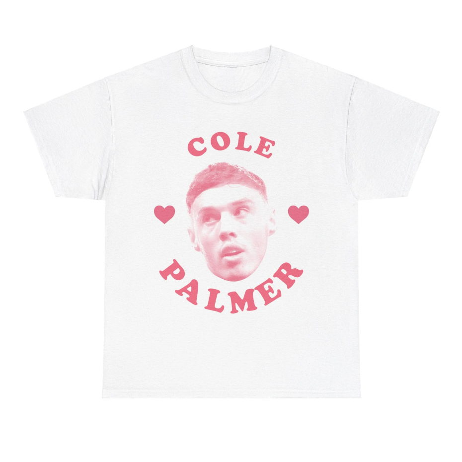 Cole Palmer Heart เสื้อยืด S-5XL เย็น Palmer ฤดูร้อนเสื้อลําลองผ้าฝ้าย ...