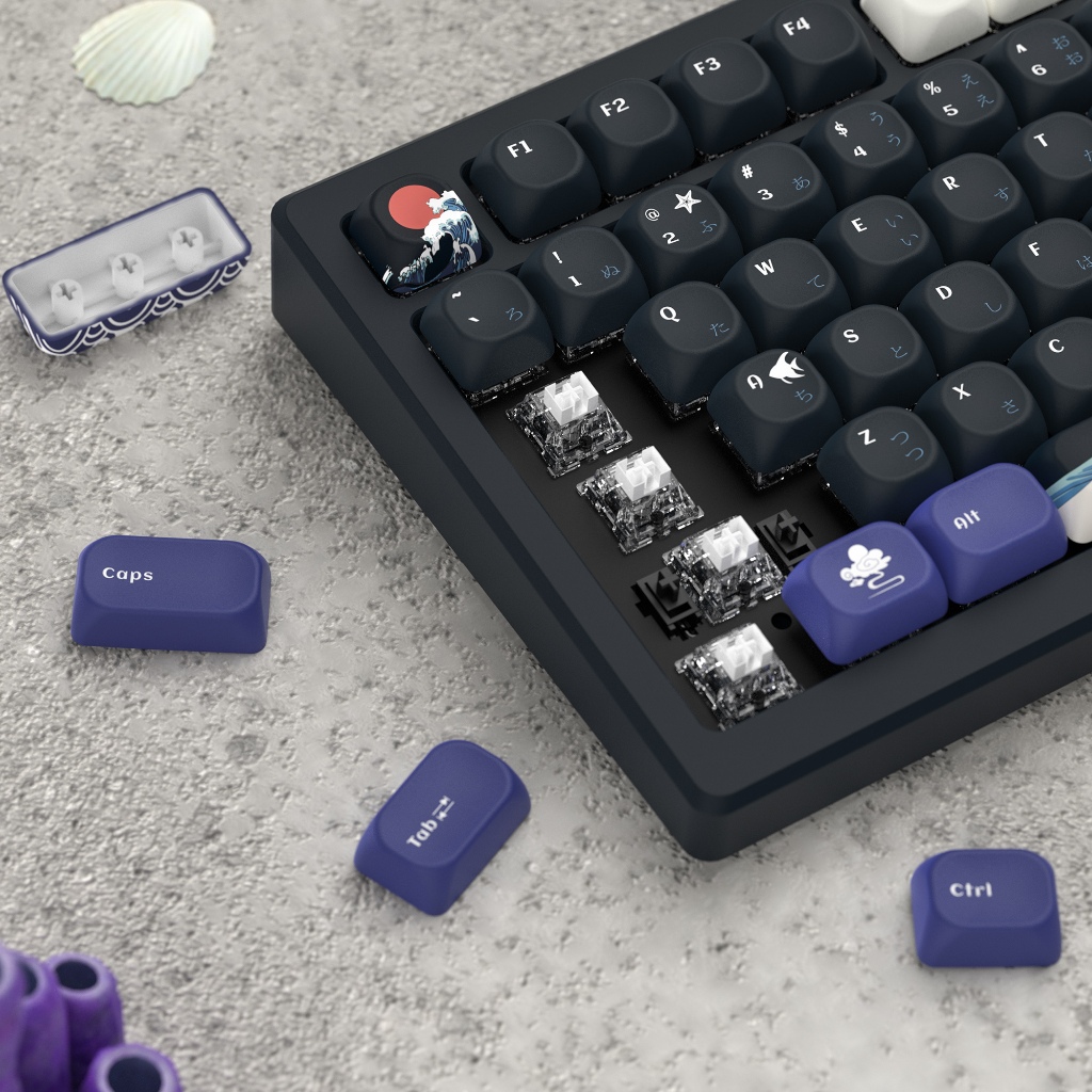 Voier Black Coral Sea Keycaps, 130 + คีย์ MOA Custom Key Caps สําหรับ ...