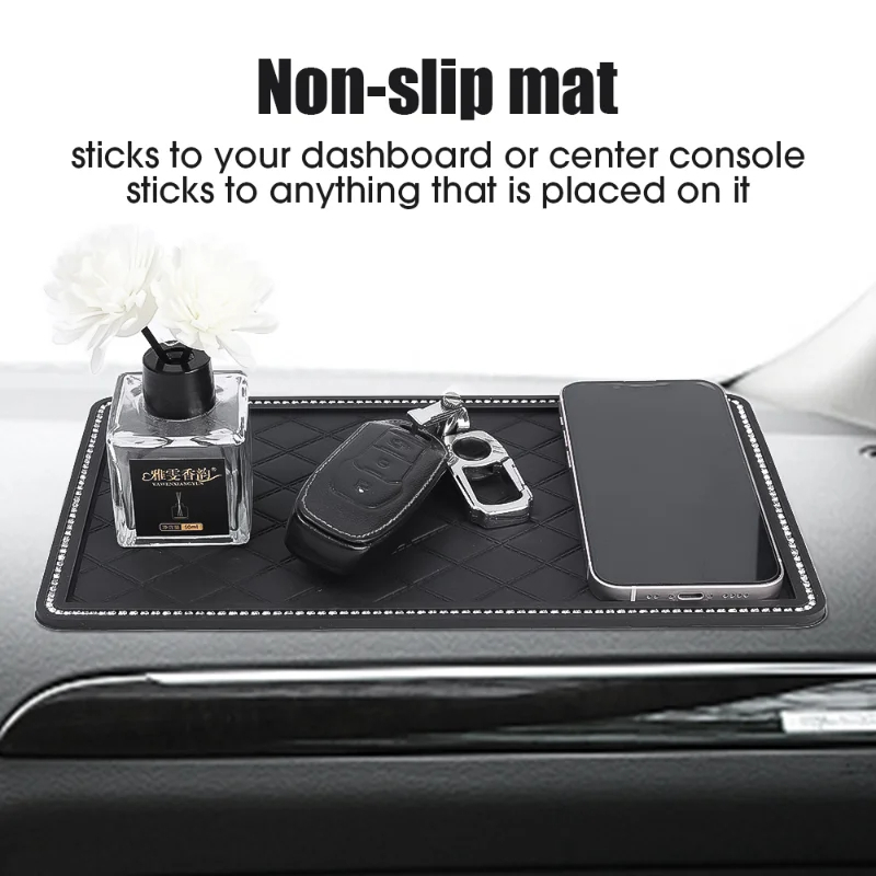 แดชบอร์ดรถ Sticky Anti-Slip PVC Mat Auto Non-Slip Sticky Gel Pad ...