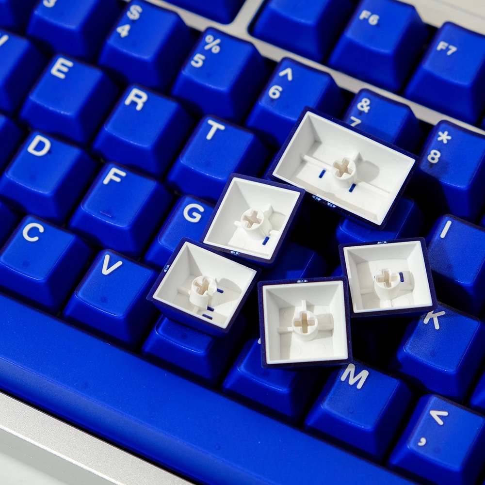 【AiFei】Klein Blue keycap ABS doubleshot cherry profile blue transparent ...