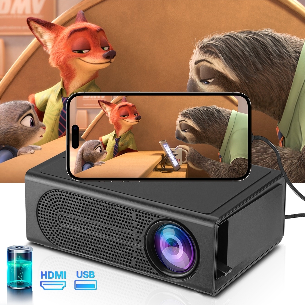 【รับประกันหนึ่งปี】 M200 projector เครื่องฉาย โปรเจคเตอร์หนังห้อง มินิ ...