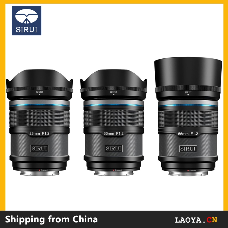 SIRUI Sniper Autofocus Lens Set, 23mm, 33mm, 56mm, F1.2 Wide Angle APS ...