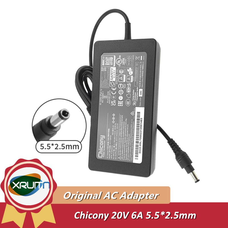 Ac Adapter Charger สําหรับ Intel NUC 20V 6A 120W 5.5x2.5 มม.Chicony A17-120P2A A120A057Q แล็ปท็ ...