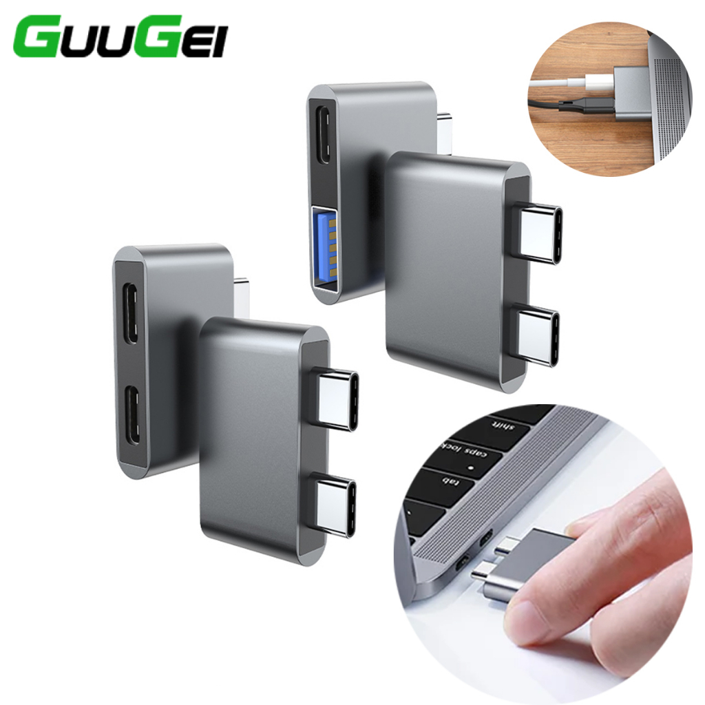 Guugei Dual Type C Extender USB 3.0 Type C Hub Adapter สําหรับ Mac-Book ...