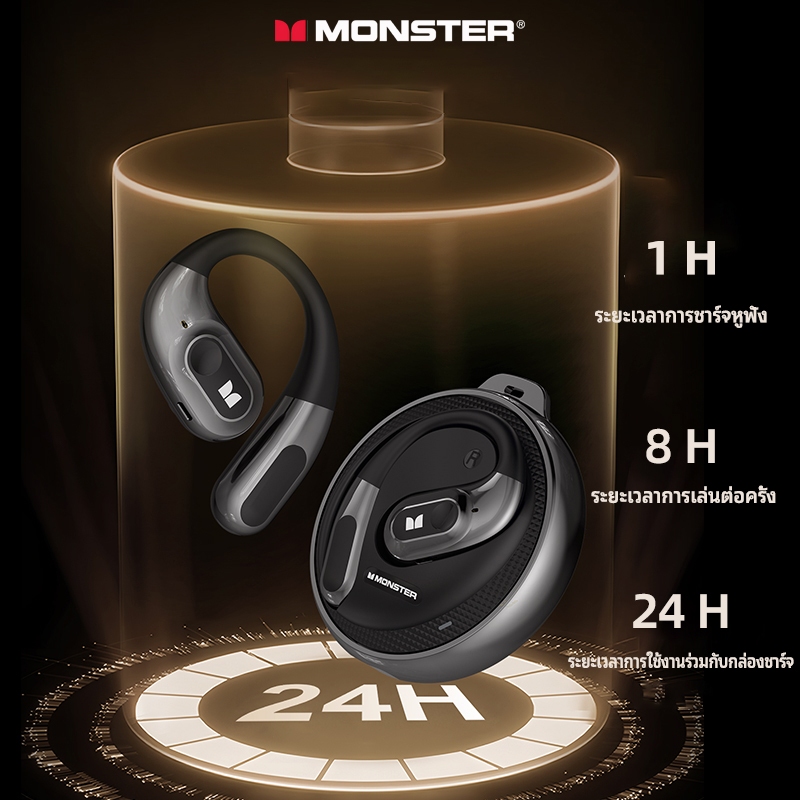 Monster AC330 Open Ear หูฟังบลูทูธ Bluetooth 5.4 การลดเสียงรบกวน ENC ...