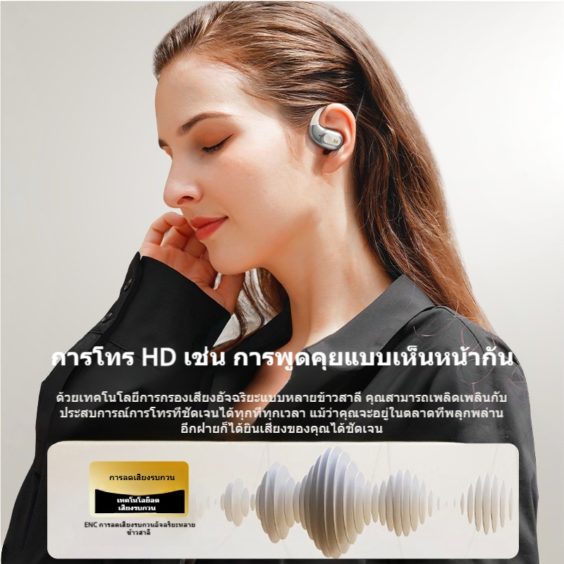 Monster AC330 Open Ear หูฟังบลูทูธ Bluetooth 5.4 การลดเสียงรบกวน ENC ...