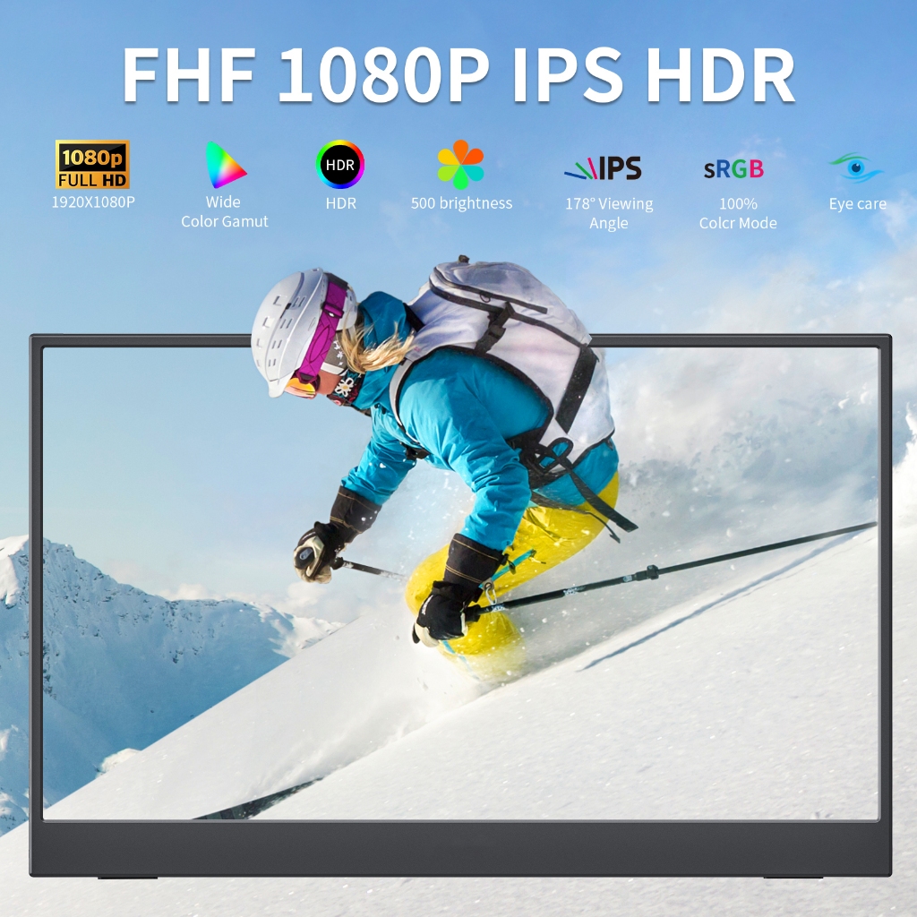 DITU จอภาพแบบพกพา 15.6-Inch หน้าจอสัมผัส portable LED FULL HD Gaming ...