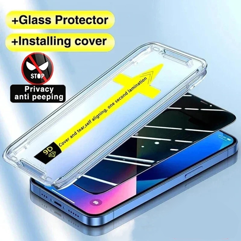 การจัดตําแหน่งอัตโนมัติ Easy Privacy Screen Protector สําหรับ Xiaomi Mi ...