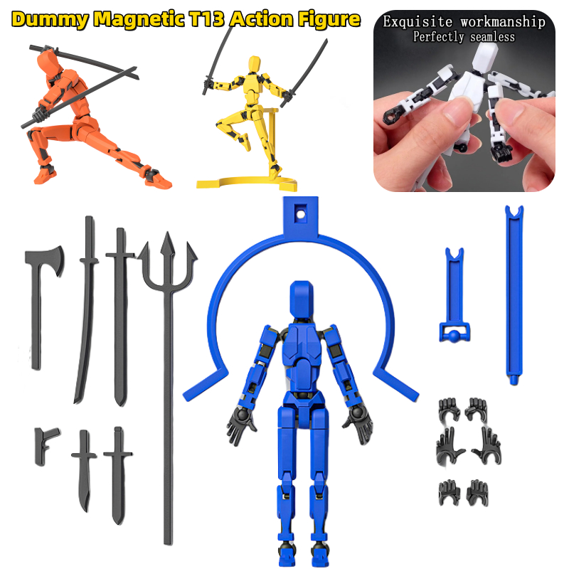 Dummy T13 Magnetic Action Figure พร้อมขาตั้ง 3Dพิมพ์Multi-jointed ...