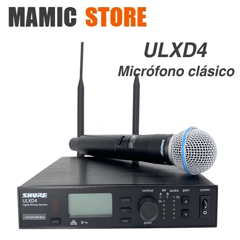 คุณภาพสูง ULXD4/BETA58A คอนเดนเซอร์มือถือไร้สาย UHF ไมโครโฟนระบบ 1 ช่องแบบไดนามิกชุดหูฟัง 600Mhz ...