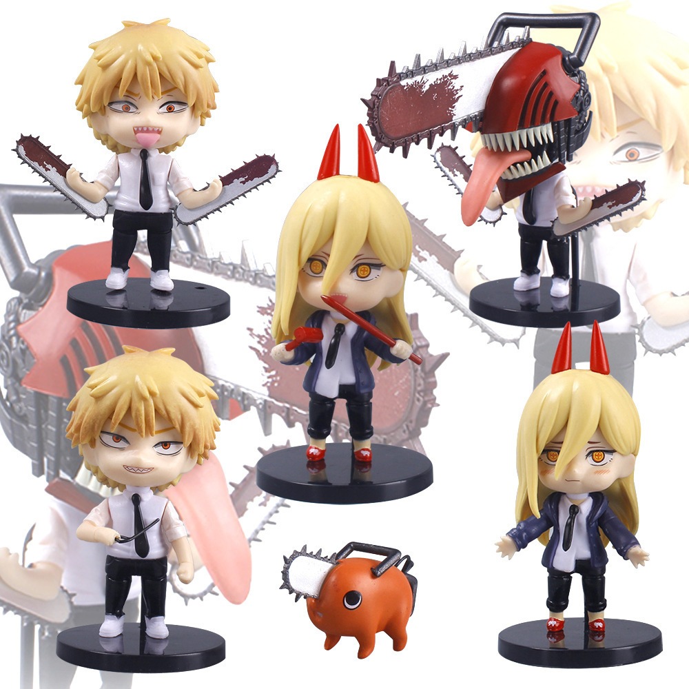 Chainsaw Devil Bochita ตุ๊กตา, PVC อะนิเมะรุ่น 6 ชิ้น/ชุดของเล่นเด็ก ...