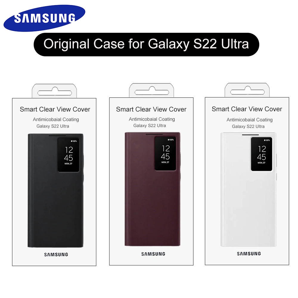 Samsung Galaxy S22 Ultra Original Smart View Mirror Flip Case Cover ...