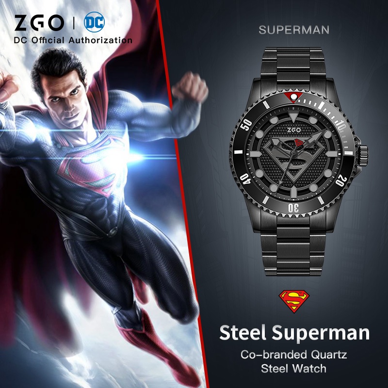 ZGO x Superman นาฬิกาผู้ชายธุรกิจ ลําลอง ควอตซ์ เครื่องกล ของขวัญ ...