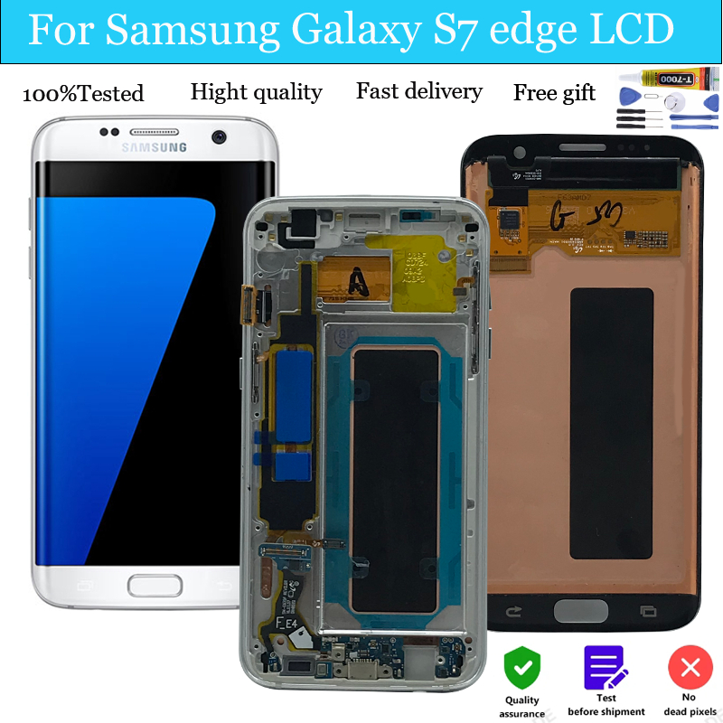 Original AMOLED สําหรับ Samsung Galaxy S7 edge LCD G935F G935FD จอแสดง ...