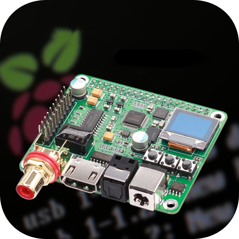 Raspberry Pi บอร์ดถอดรหัสเสียงดิจิตอลไฮไฟ DAC รองรับ SPDIF Coaxial/Optical I2S 2B/3B/3B+/4B ...