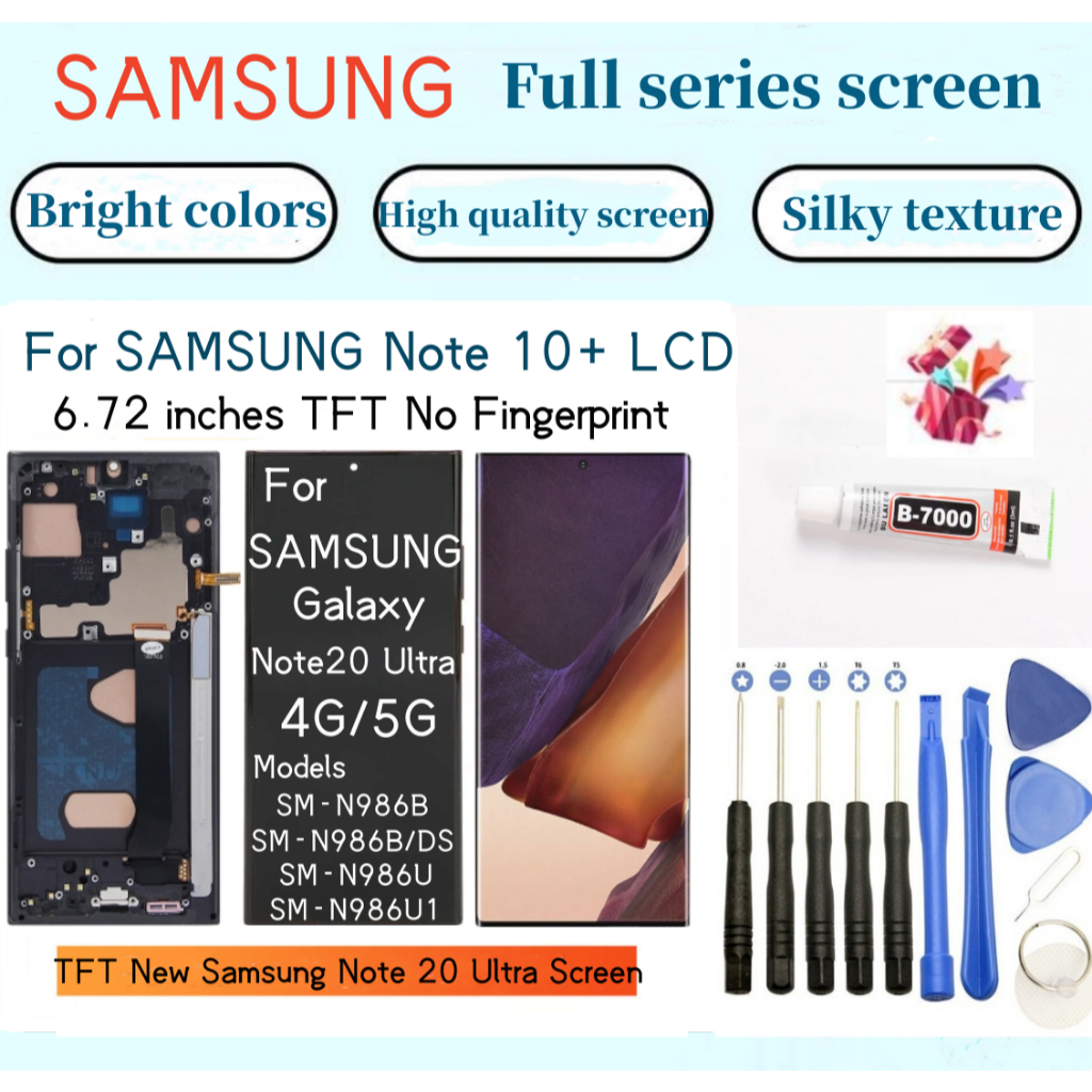Tft กรอบใหม่เอี่ยม Samsung Galaxy Note 20 Ultra จอแสดงผล LCD สําหรับ 20 ประกอบหน้าจอ SM-N986 ...