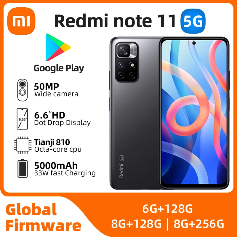 Redmi Note 11 5G สมาร์ทโฟน Android 11 เครือข่าย 5000 MAh ขนาด 6.6 นิ้ว 810 | Shopee Thailand