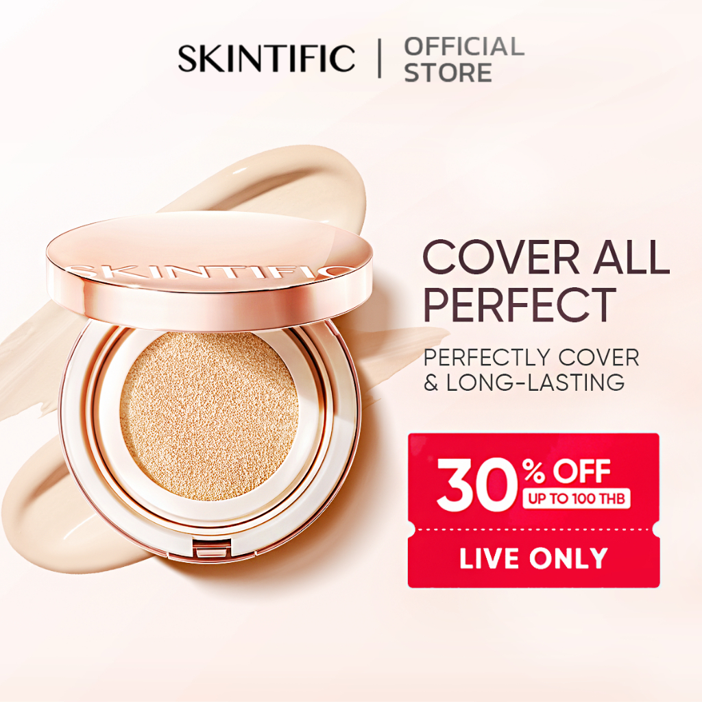 SKINTIFIC Cover All Perfect Cushion SPF35+ PA+++ คุชชั่น คุชชั่นเนื้อ ...
