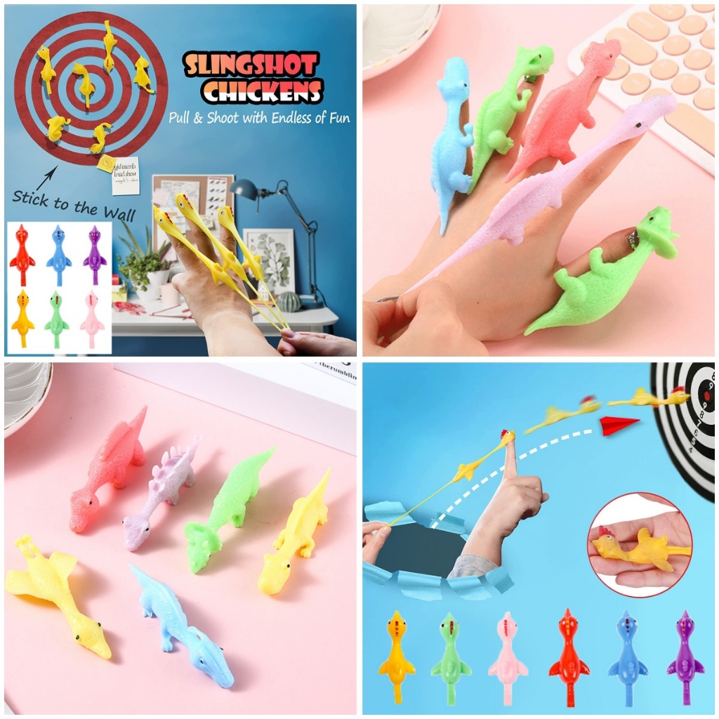 ยืดตุรกีนิ้วมือนก Catapult Chicks ของเล่นตลกความเครียดบรรเทา Sticky ...