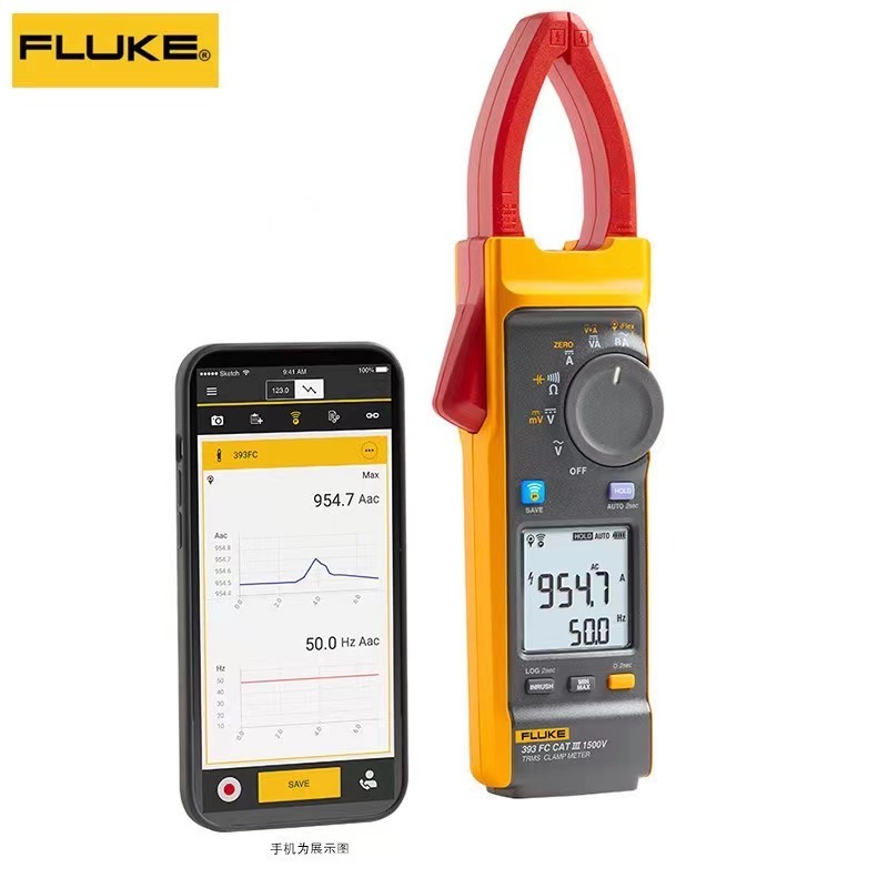 Original Fluke 393FC CAT III 15000V True-RMS แคลมป์มิเตอร์ AC/DC พร้อม ...