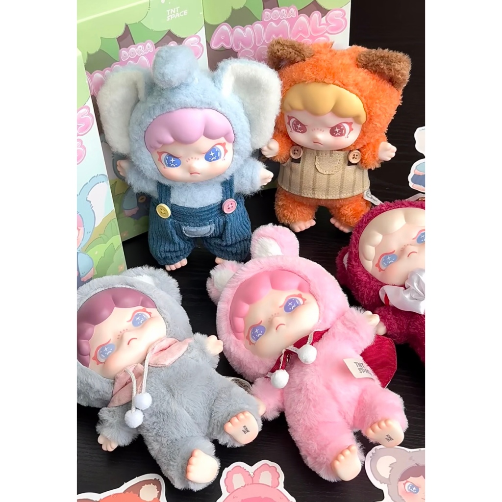 New Release DORA Vinyl Plush Doll Animals Series Mystery Box PVC Toys ...