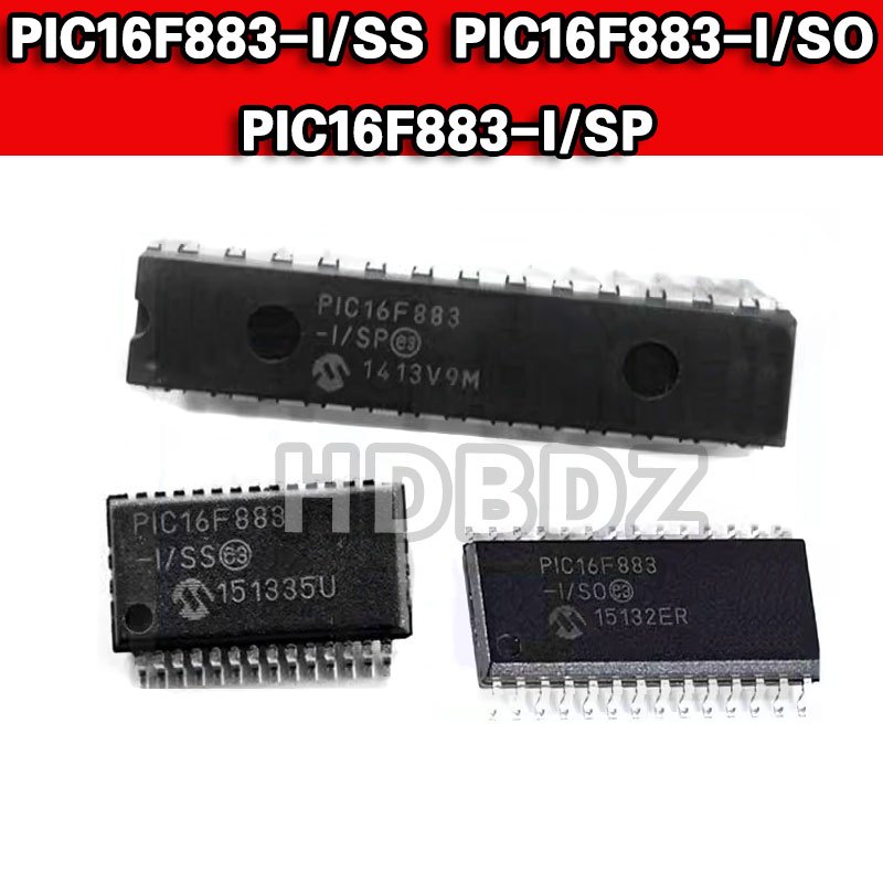 3pcs PIC16F883-I/SS PIC16F883-I/SO PIC16F883-I/SP Microcontroller ชิป IC SMD MCU PIC16F883 ...