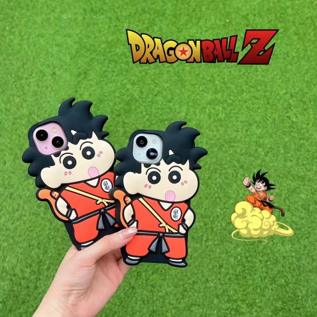 เคสซิลิโคน Goku Crayon Shin-Chan iPhone15 เคสโทรศัพท์ 11/12/13/14/14Pro ...