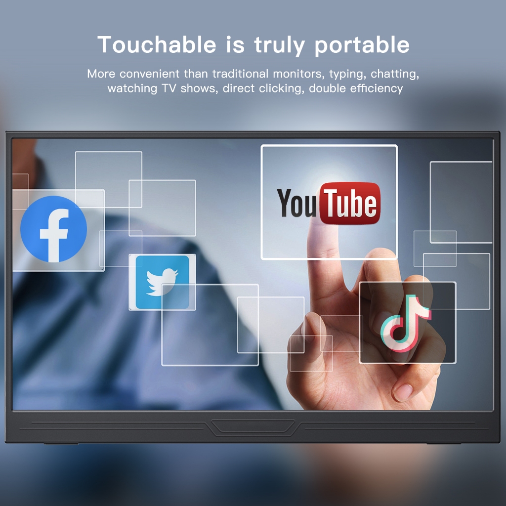 DITU จอภาพแบบพกพา 15.6-Inch หน้าจอสัมผัส portable LED FULL HD Gaming ...