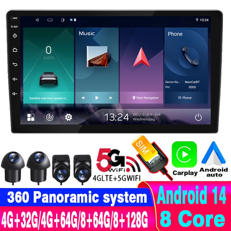 4G Sim+5g WIFI +8Core + 360 กล้อง 9/10 นิ้ว 8G + 128G 8G+64G Android ...