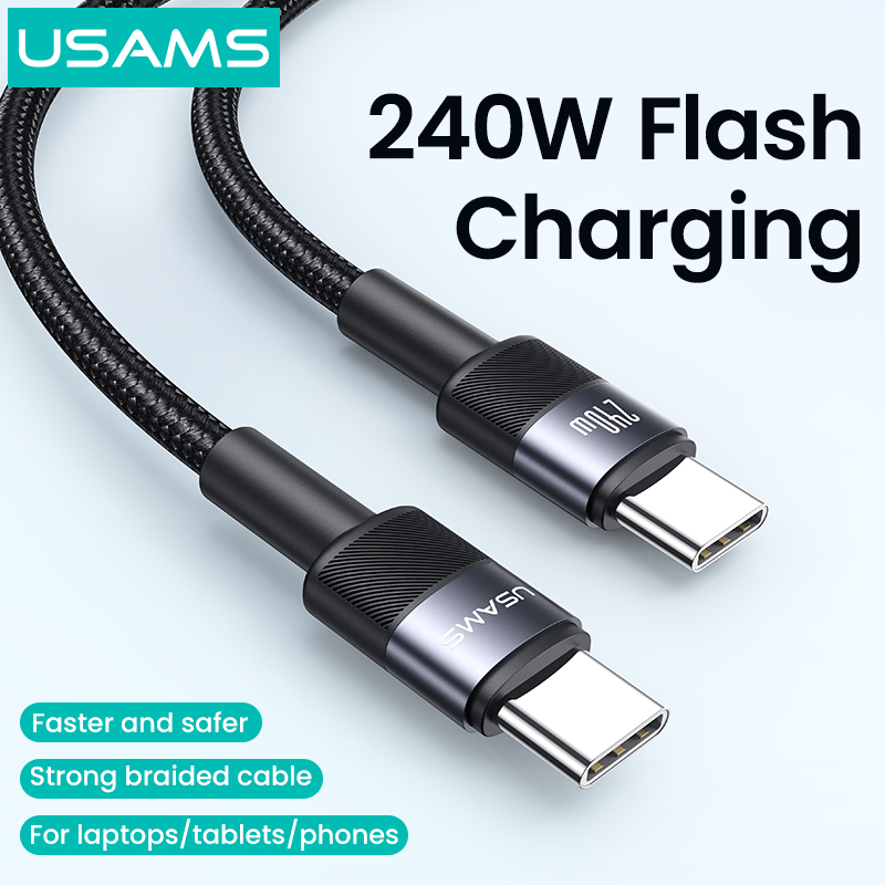 Usams USB C ถึง USB Type C สําหรับ Samsung iPhone 15 PD 240W 60W ประเภท ...