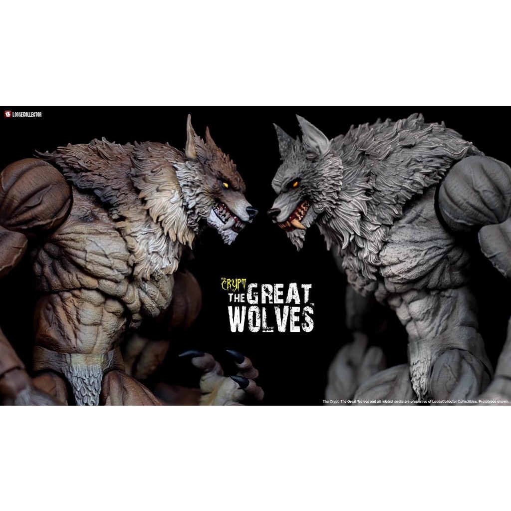 The Crypt The Crypt Werewolf Big Grey Wolf Action Figure Figure Model ...