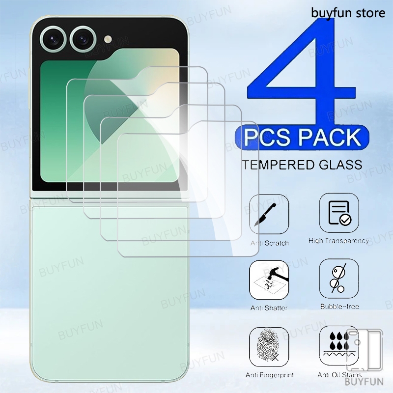 4pcs สําหรับ Samsung Galaxy Z Flip 6 5 flip6 zflip6 5G ฟิล์มป้องกันหน้า ...