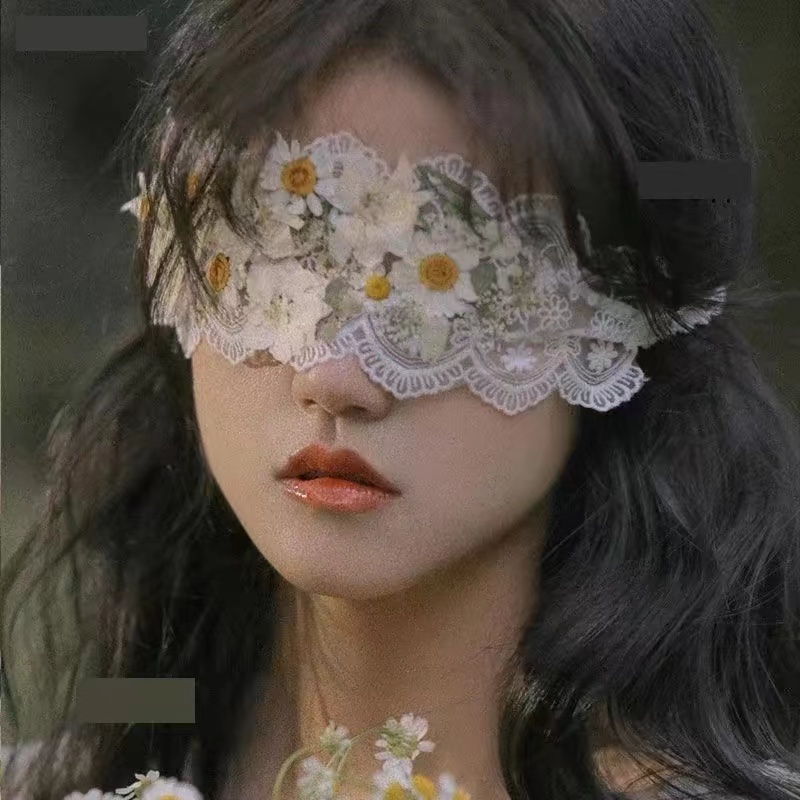 Blindfolded Ribbon Eye Mask อารมณ์ Blindfolded Eye ผ้าผ้าพันคอผ้าไหมผ้า ...
