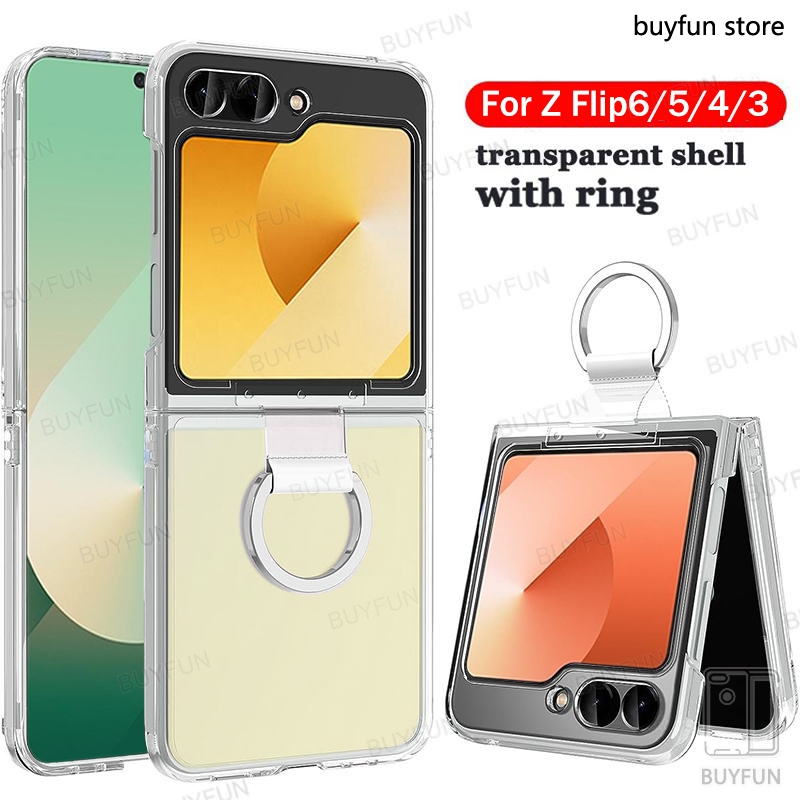 พร้อมแหวนสําหรับ Samsung Galaxy Z Flip 6 Flip6 5G zflip6 4 5flip 3flip ...