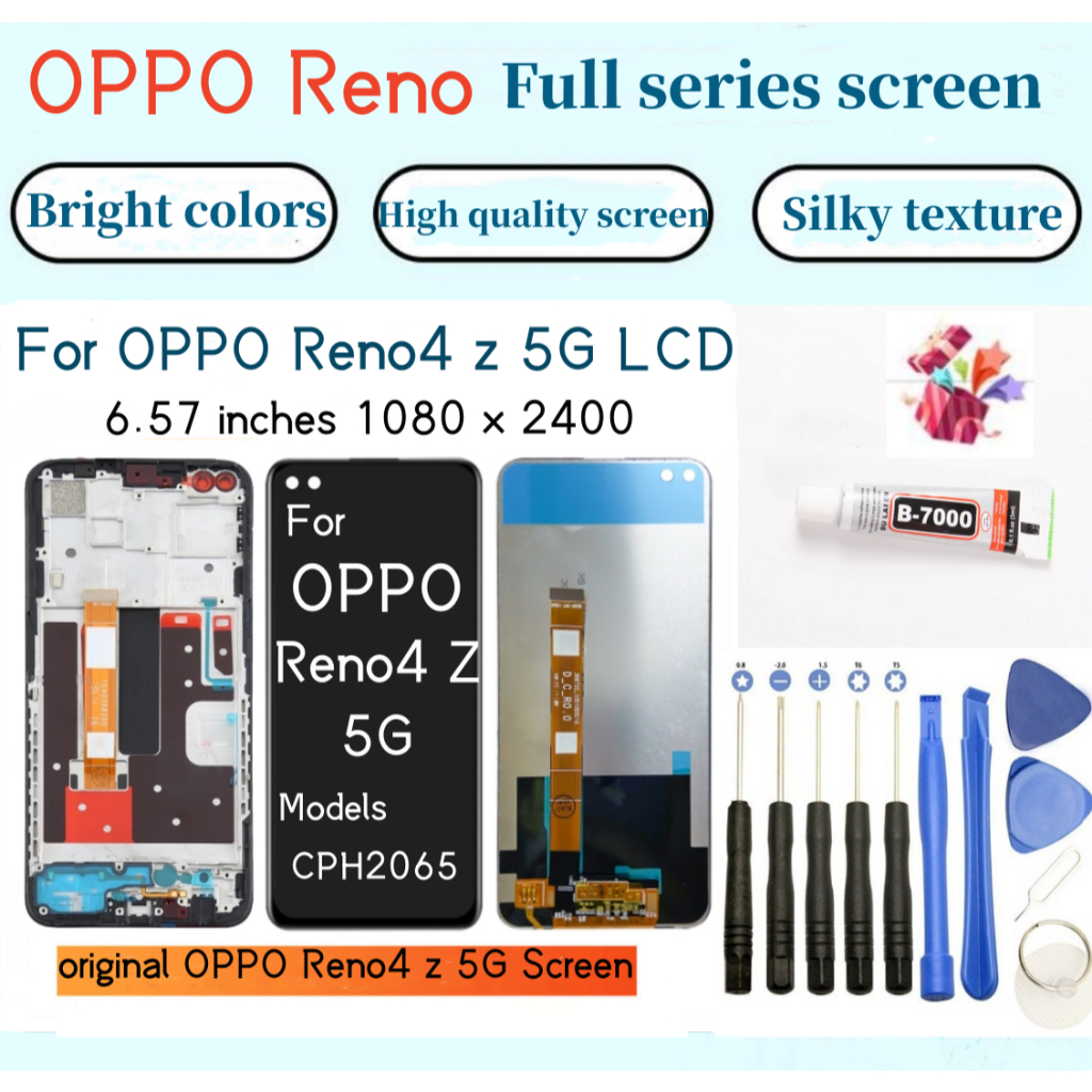 กรอบใหม่เอี่ยม OPPO Reno4 Z 5G จอแสดงผล LCD สําหรับ Reno4 ชุดหน้าจอ ...