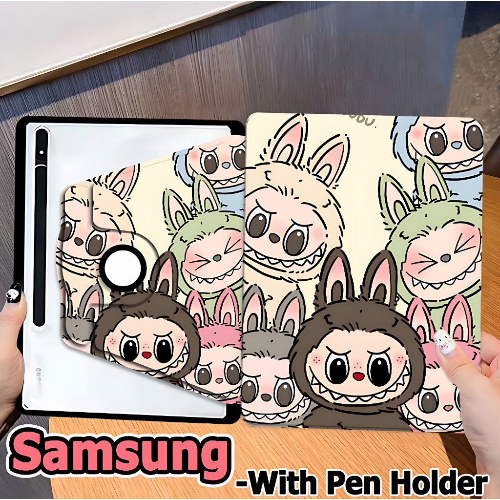 Labubu เคสฝาพับ Samsung เคสแท็บเล็ต Samsung Galaxy Tab S7 S8 S9 S7FE ...