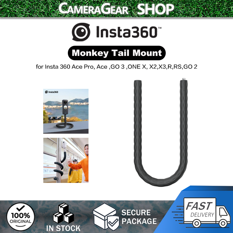 Insta360 Monkey Tail Mount Flexible Selfie Stick for Insta 360 X4/Ace Pro/Ace/GO 3/GO 3S/ONE X ...