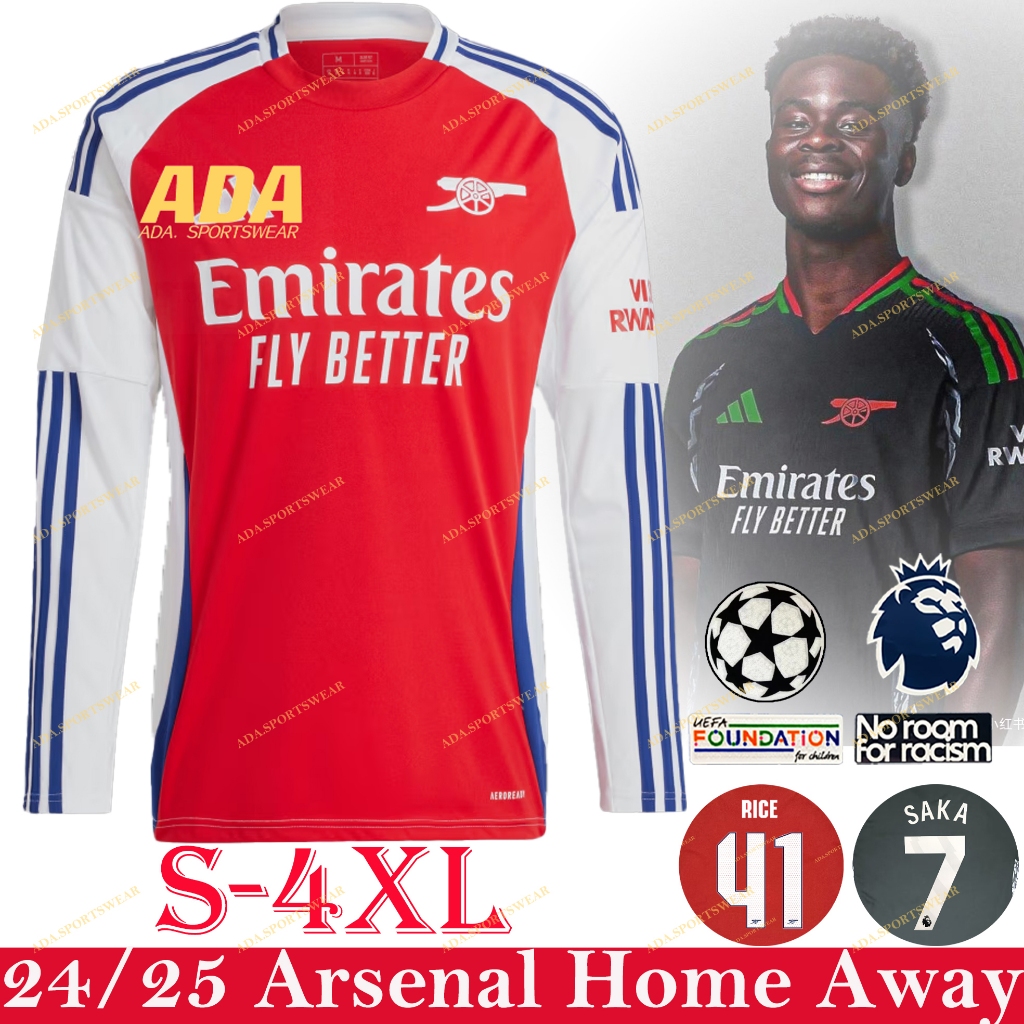 Fans/Long24/25 Ars ASL Home Away เสื้อฟุตบอลแขนยาวเสื้อยืดกีฬาผู้ชาย ...