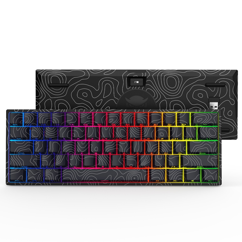 Xvx M61 Pro Topographic 61 Keys Tri-Mode Mechanical keyboard ...