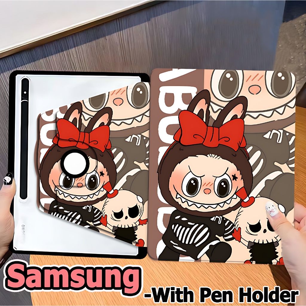 Labubu เคสฝาพับ Samsung เคสแท็บเล็ต Samsung Galaxy Tab S7 S8 S9 S7FE ...