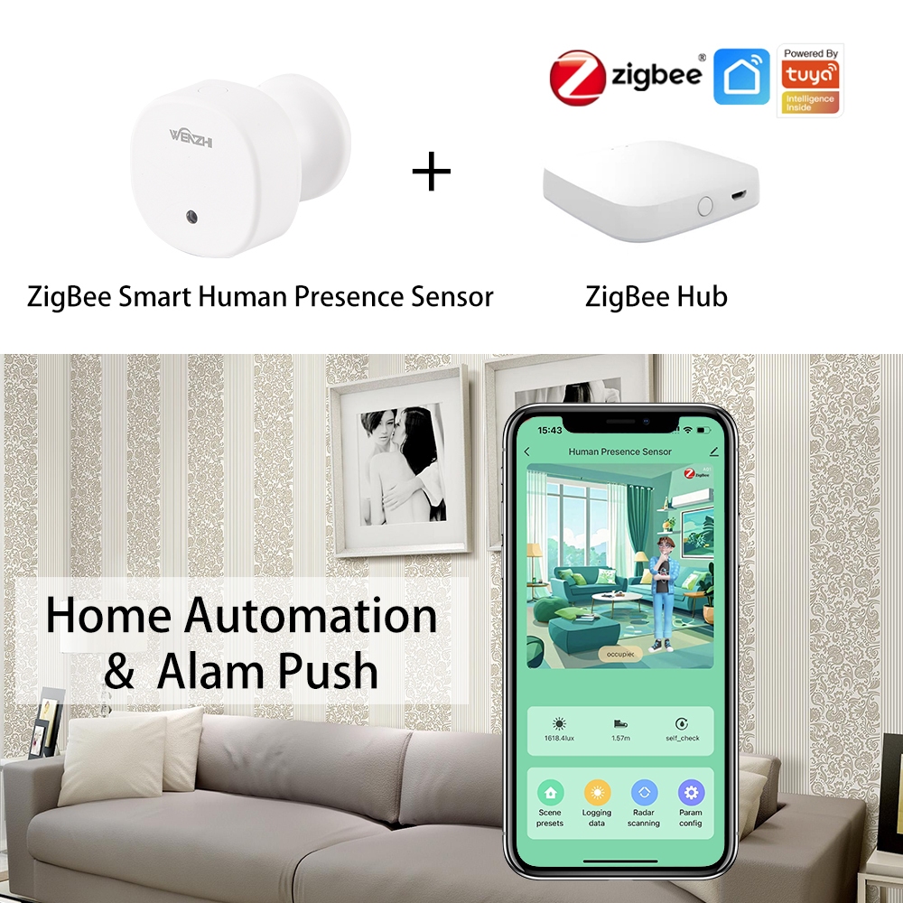 ZigBee/WiFi MmWave Human Presence Sensor Radar Movement Body Motion ...