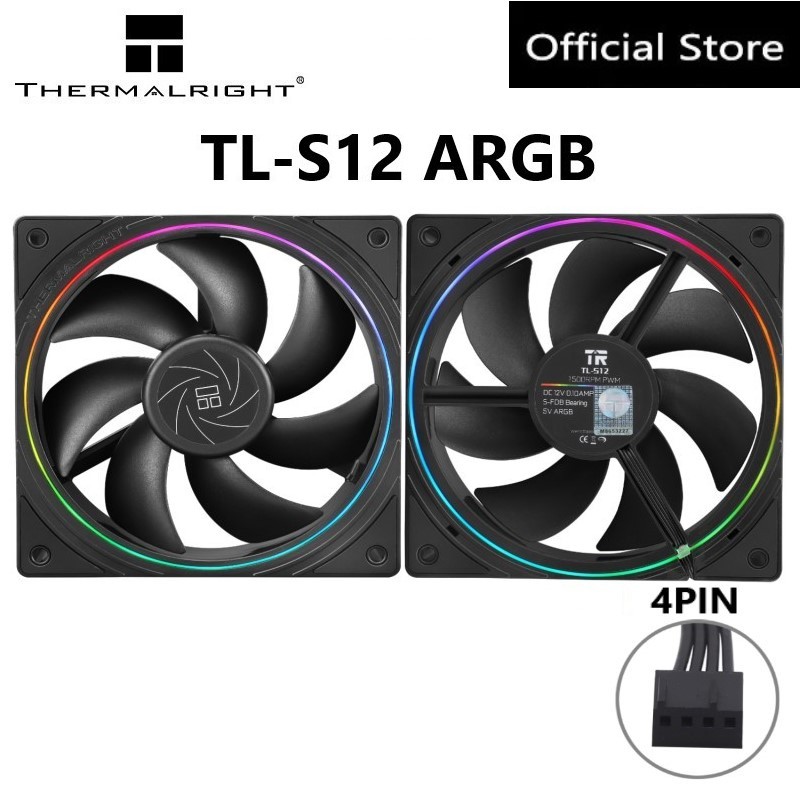 Thermalright TL-S12 ARGB Case Fan CPU Fan 120mm Cooler Fan 1500RPM ความ ...