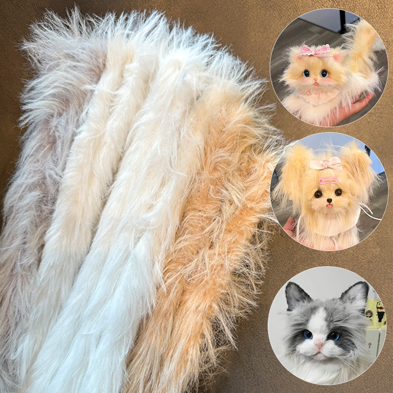 1m ใหม่ขนสัตว์ Plush ยาว Sable ผม Twisted Stick ของเล่นทําด้วยมือ DIY ...