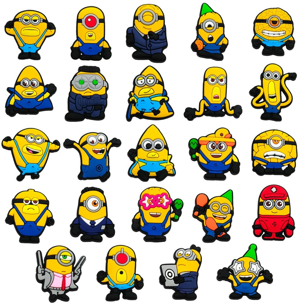 ใหม่น่ารัก Jibbitz 1 ชิ้น Minions Crocs charms การ์ตูน Pin รองเท้า ...